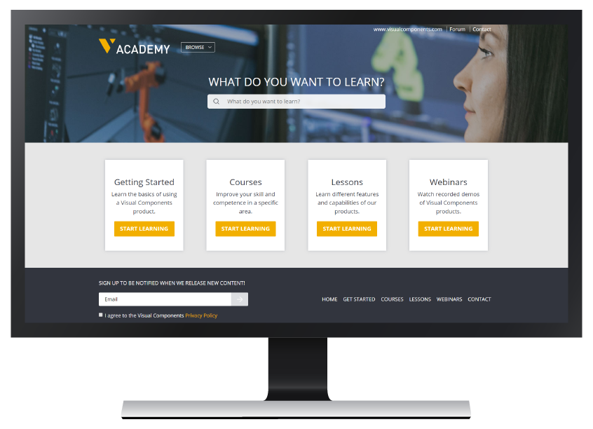 Visual Components Academy: 10 KOSTENLOSE Kurse für Ihr Homeoffice #WFH - Visual Components